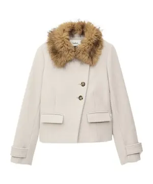 Ba&sh Terry Faux Fur Trimmed Coat - No