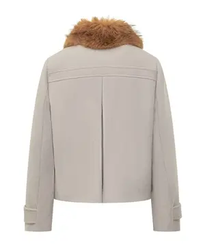 Ba&sh Terry Faux Fur Trimmed Coat - No
