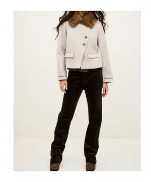 Ba&sh Terry Faux Fur Trimmed Coat - No