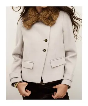 Ba&sh Terry Faux Fur Trimmed Coat - No