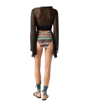 Missoni Raschel Lace Wrap Top - Black