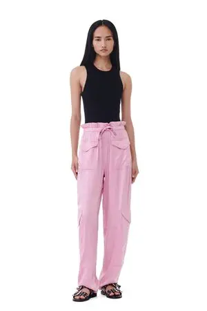 GANNI Cargo Trousers With Drawstring Details