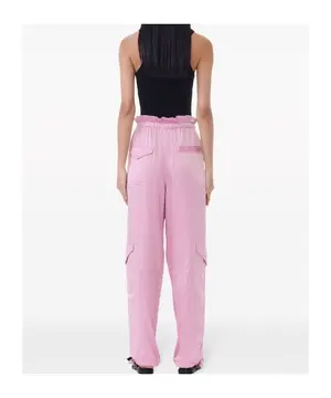 GANNI Drawstring Cargo Pants - Pink