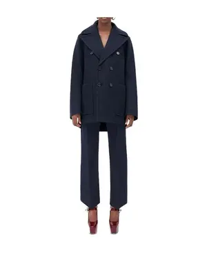 Bottega Veneta Curved Shape Felted Coat