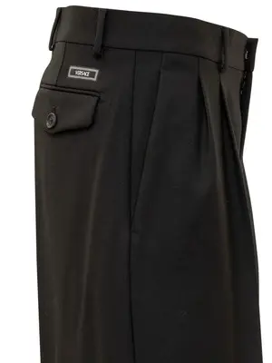 Versace Logo Patch Tailored Trousers