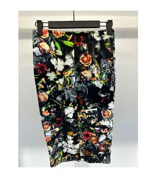 Alexander McQueen Floral Patterned Midi Skirt