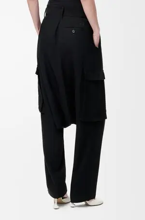 Loewe Relaxed Fit Stretch Viscose Cargo Trousers