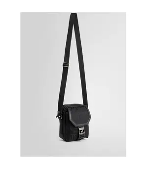 Versace Greca Plaque Foldover Top Messenger Bag