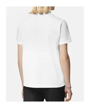 Versace Greca-collar Short-sleeved Polo Shirt