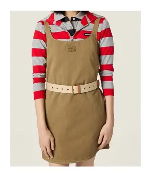 Miu Miu Gabardine Mini Dress With Belt
