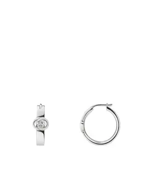 Gucci Interlocking G Hoop Earrings - Silver