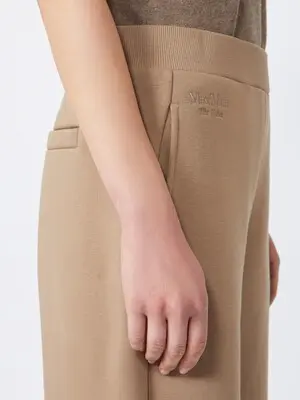 Max Mara Embroidered Jersey Trousers - Biscuit