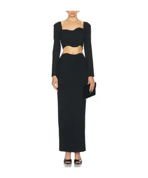 Staud Corde Long-sleeved Cropped Top