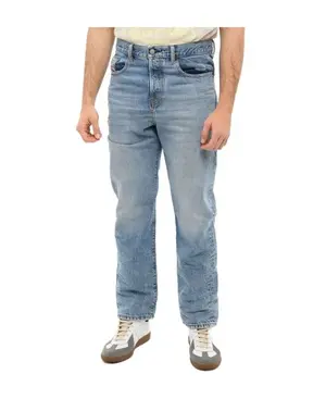 DIESEL® D-viker Logo Embroidered Straight-leg Jeans - Gray