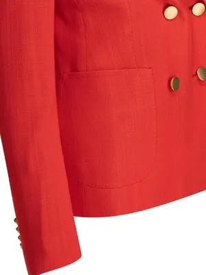 Tagliatore Double-breasted Tailored Jacket With Peak Lapels - Red