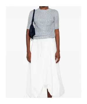 Ermanno Scervino Openwork Knit T-shirt - Denim
