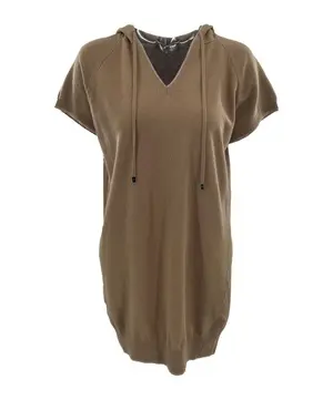 Max Mara Hooded V-neck Sweater