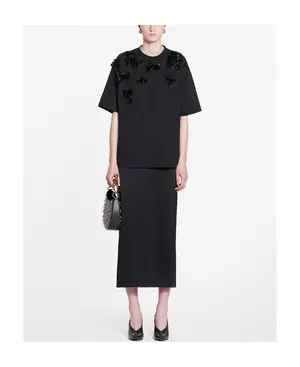 LANVIN Satin Midi Skirt