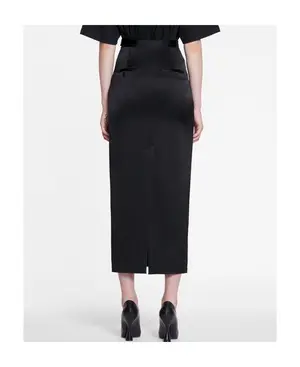 LANVIN Satin Midi Skirt