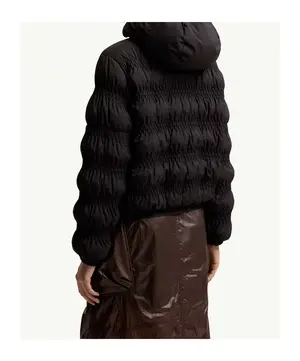 Moncler Gather-quilted Hooded Short Down Jacket