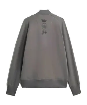Y3 Zip Track Top With Ribbed Details - Grey