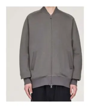 Y3 Zip Track Top With Ribbed Details - Grey