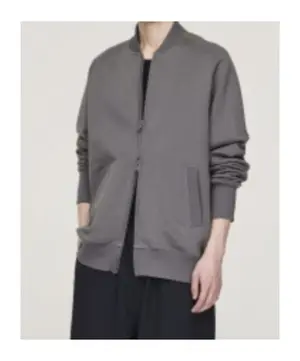 Y3 Zip Track Top With Ribbed Details - Grey