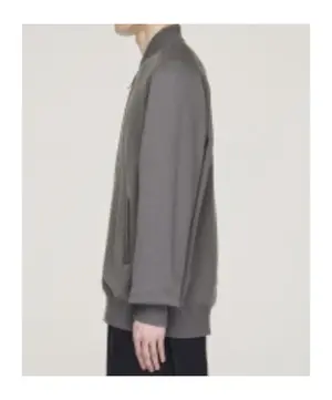 Y3 Zip Track Top With Ribbed Details - Grey