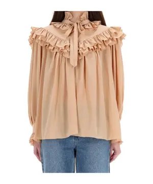 Chloé Ruffled Tie-neck Blouse - No