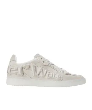 Alexander Wang Logo-embossed Suede Sneakers - White