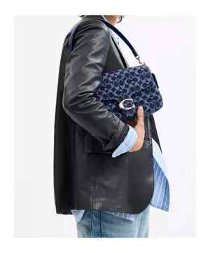COACH Soft Tabby Signature Denim Shoulder Bag