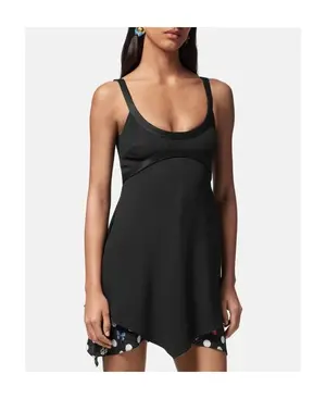 Versace Butterfly And Dot Print Sleeveless Mini Dress