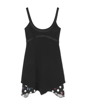 Versace Butterfly And Dot Print Sleeveless Mini Dress - Black