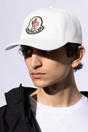 Moncler Gabardine Baseball Cap - White