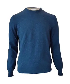 GRAN SASSO Crew Neck Long Sleeve Sweater - Blue