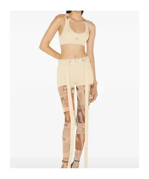 JEAN PAUL GAULTIER Ribbed Sleeveless Vest With Engraved Buckles