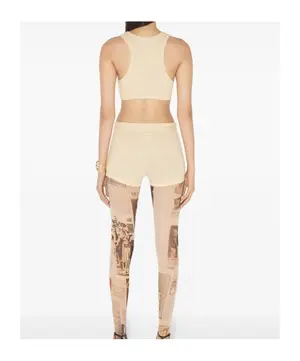 JEAN PAUL GAULTIER Ribbed Sleeveless Vest With Engraved Buckles