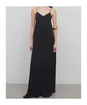 THE ROW V-neck Sleeveless Maxi Dress