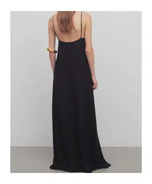 THE ROW V-neck Sleeveless Maxi Dress