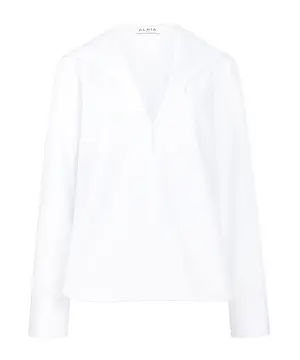 ALAÏA Alaïa Hooded Poplin Shirt With V-Neckline And Buttoned Cuffs