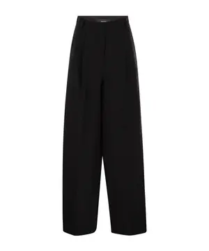 Max Mara Belted Tailored Trousers - Black
