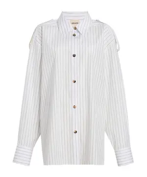 Khaite The Tamal Striped Button-up Shirt - No