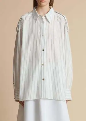 Khaite The Tamal Striped Button-up Shirt