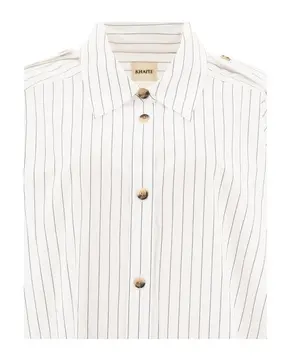 Khaite The Tamal Striped Button-up Shirt