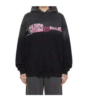 Marissa Chiara Long-sleeved Hooded Sweatshirt - Black