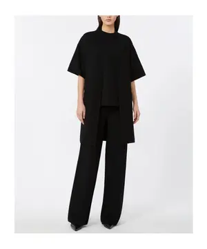 Max Mara Viscose Yarn Gilet - Black