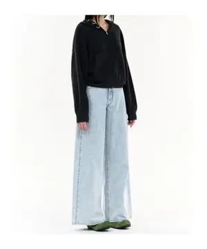 We11Done Low-rise Faded Wide-leg Denim Jeans