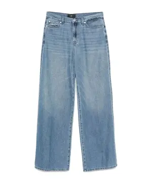 7 For All Mankind Wide-leg Jeans - Blue
