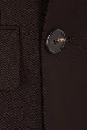 Prada Double Breasted Tailored Blazer - Ebony