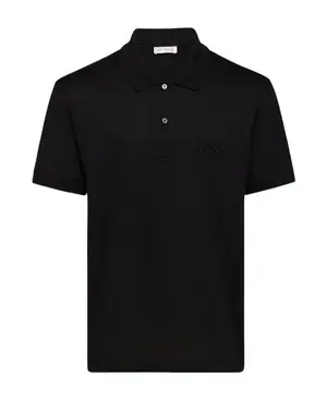 Alexander McQueen Logo Embroidered Polo Shirt - Black